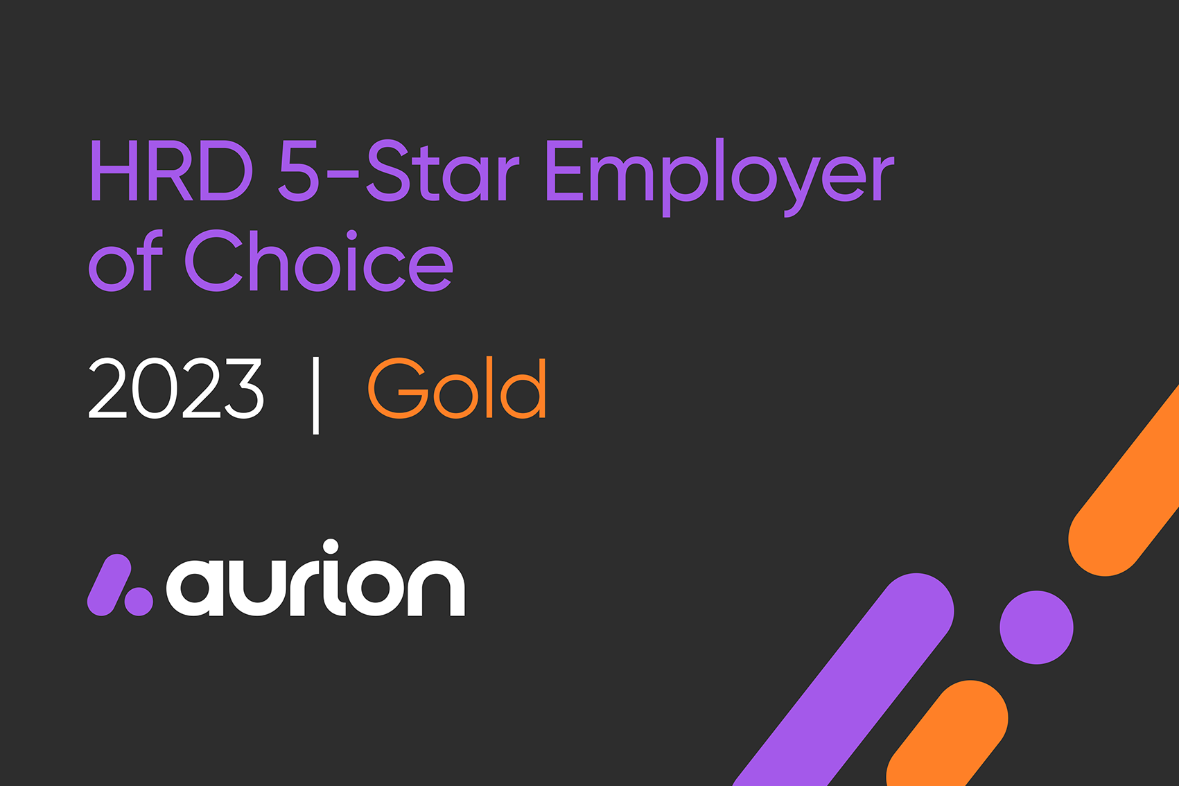 Aurion named Best Place to Work as HRD Employer of Choice - Aurion